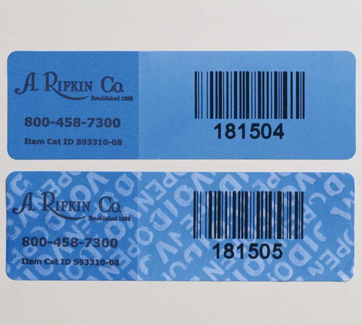 ARCO ID™ Tamper-Evident Labels - A. Rifkin Co.